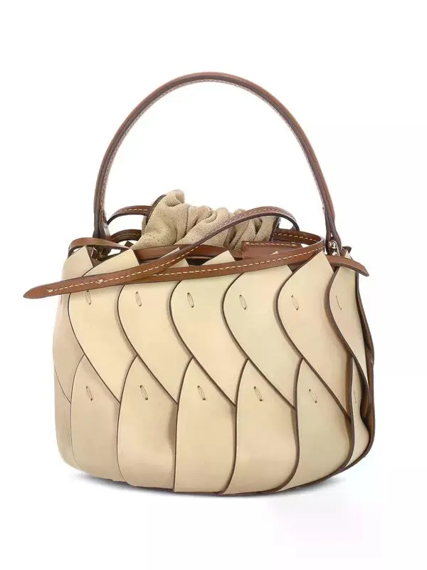BOLDRINI Layered-panel Leather Tote Bag