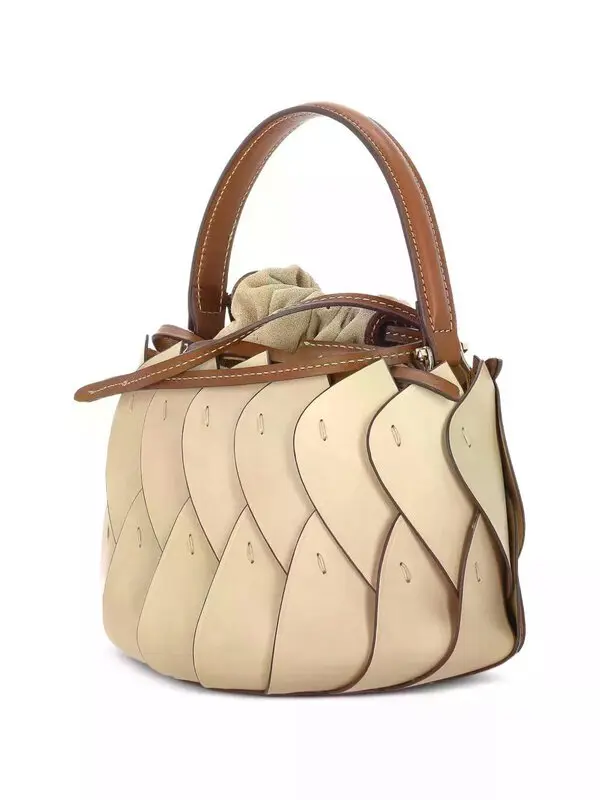 BOLDRINI Layered-panel Leather Tote Bag
