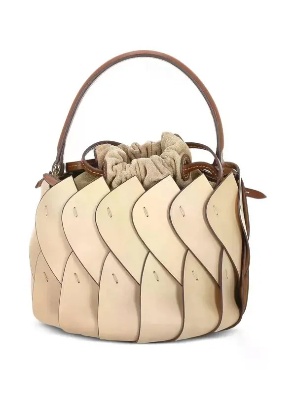 BOLDRINI Layered-panel Leather Tote Bag