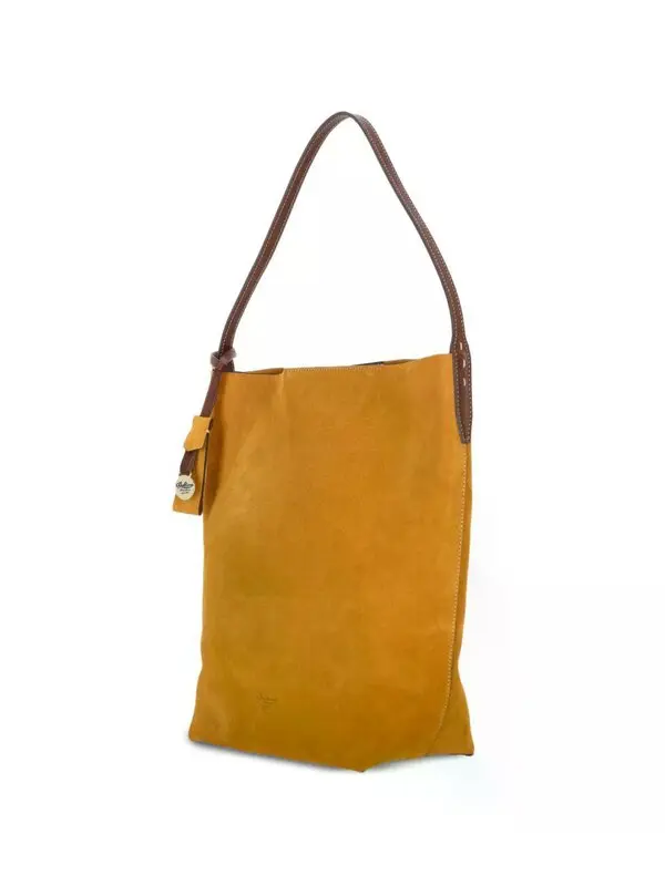 BOLDRINI Suede Finish Tote Bag With Logo Detail