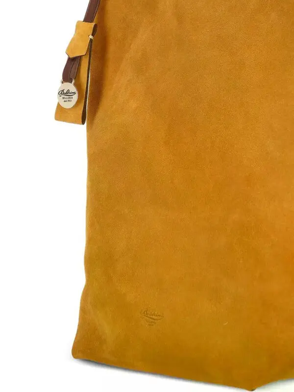 BOLDRINI Suede Finish Tote Bag With Logo Detail