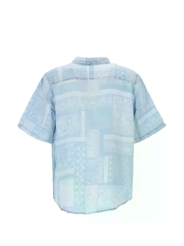 TOOCO Paisley-print Chambray Shirt