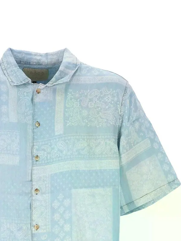 TOOCO Paisley-print Chambray Shirt