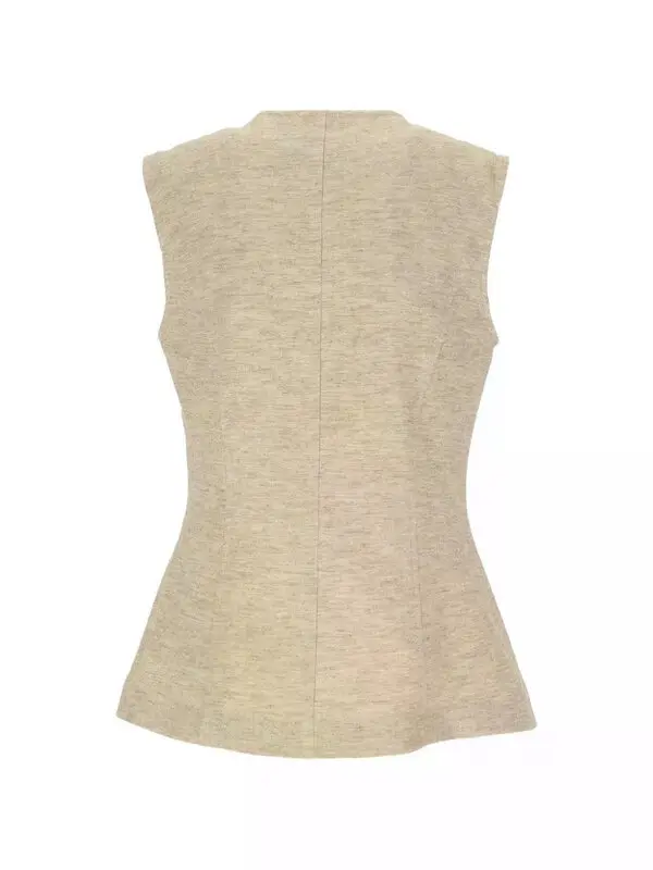 EMMA E GAIA Sleeveless Button-up Waistcoat