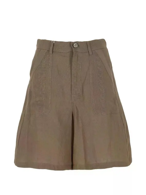 Marella High-waisted Linen Shorts