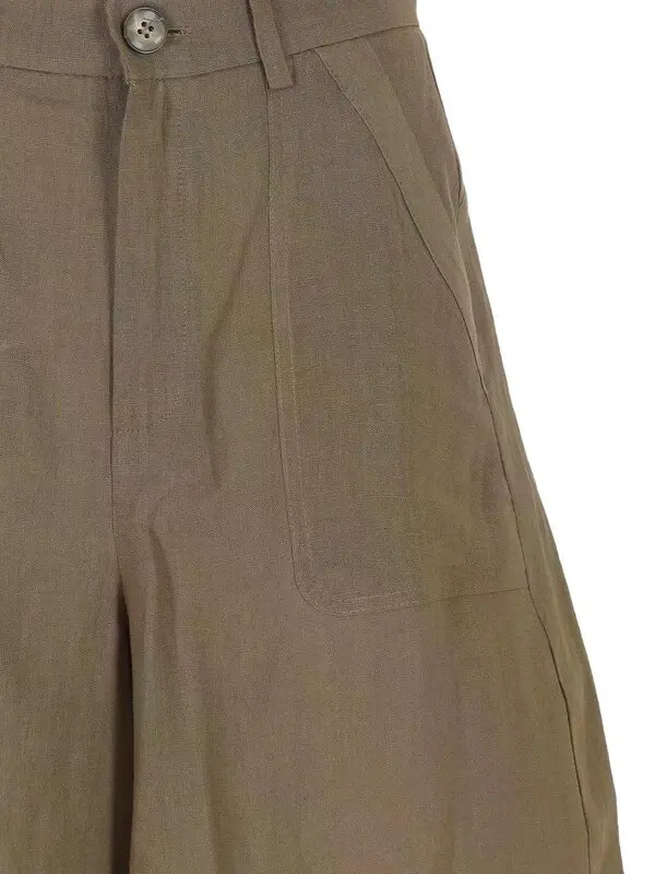 Marella High-waisted Linen Shorts
