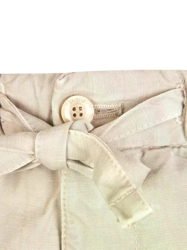 BRIGLIA 1949 Beige Slub Texture Drawstring Shorts - Neutrals