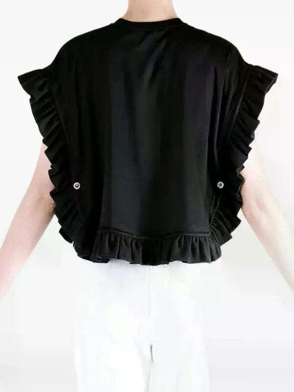 Comme Des Garçons Ruffled Sleeveless T-shirt