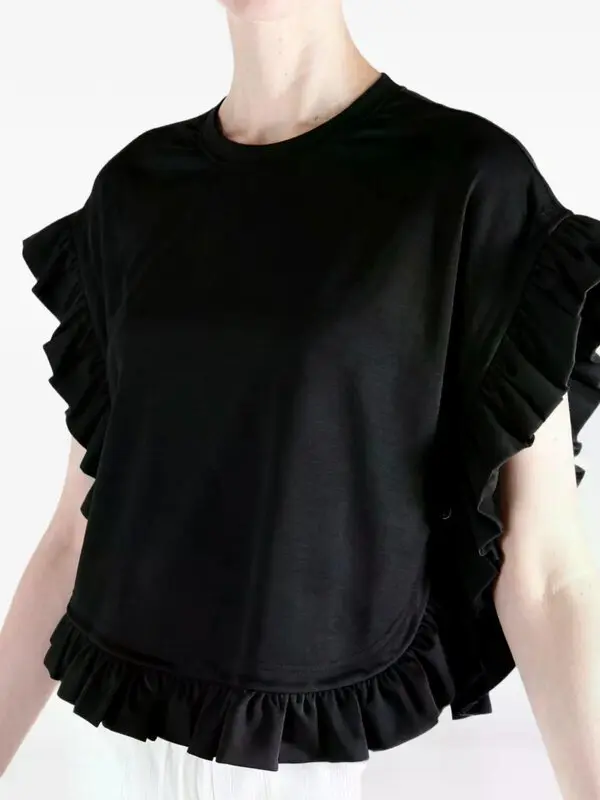 Comme Des Garçons Ruffled Sleeveless T-shirt