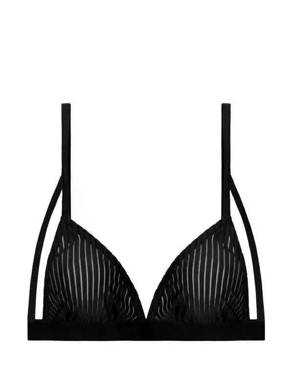 UNDRESS CODE Be True Sheer-stripe Bra - Black
