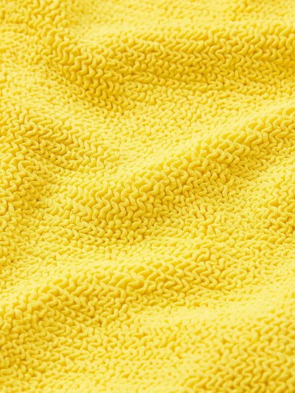 Hunza G Coverage Square Neck Swimsuit - Crinkle Sunflower