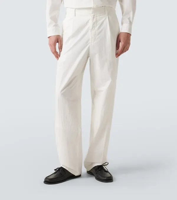 Auralee Cotton Straight Leg Trousers