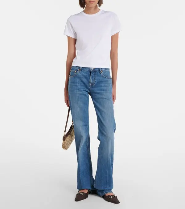 Gucci Vittoria Gg Canvas Ballet Flats