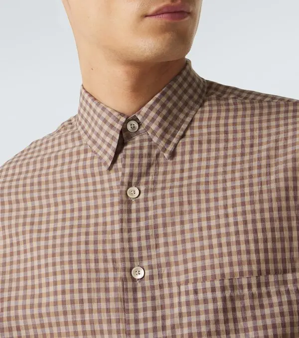 Auralee Gingham Cotton Poplin Shirt