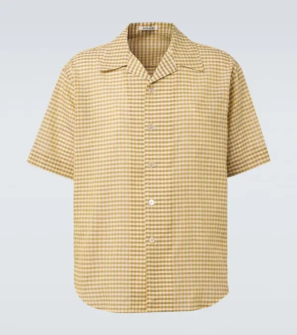 Auralee Gingham Cotton Shirt