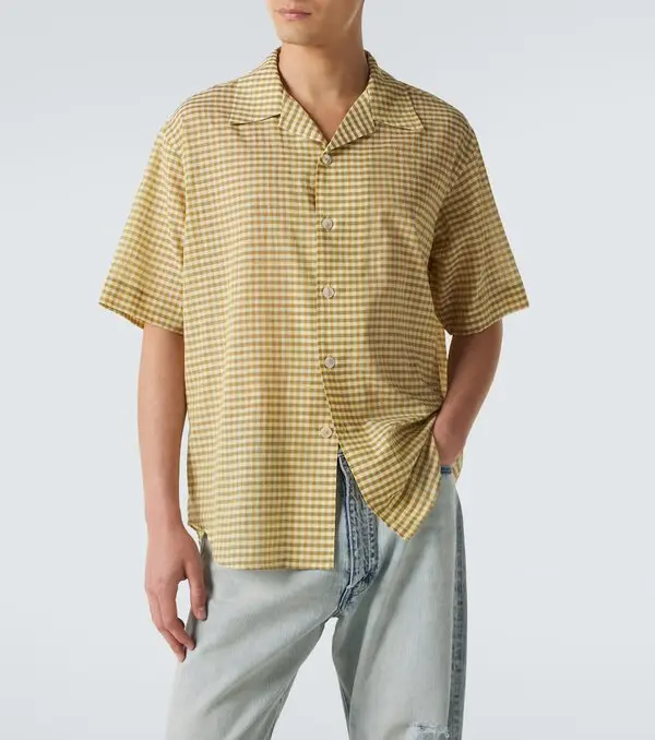 Auralee Gingham Cotton Shirt