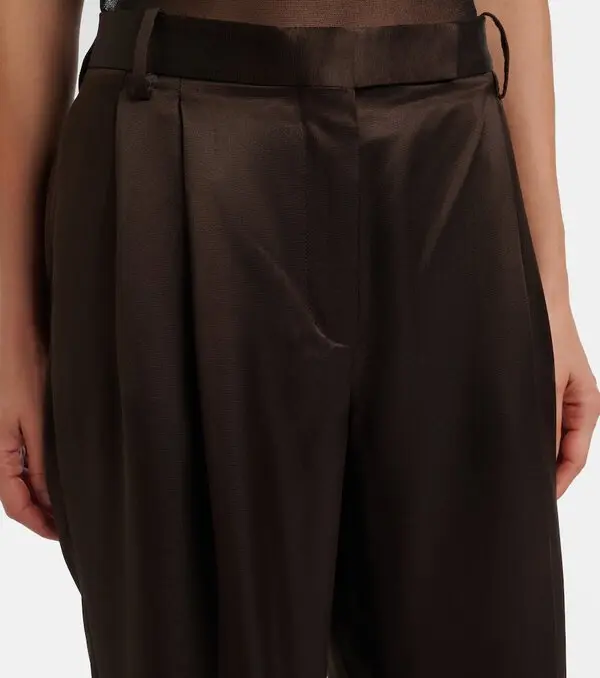 TOM FORD Pleated Silk Straight Pants