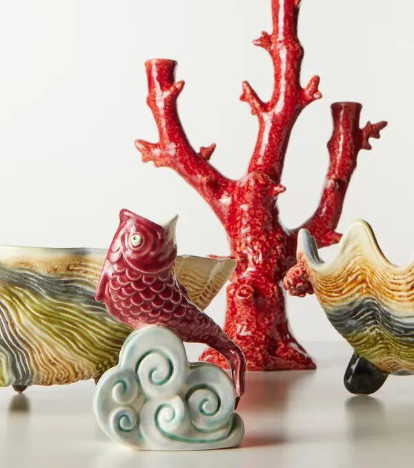BORDALLO PINHEIRO Fish Earthenware Candle Holder