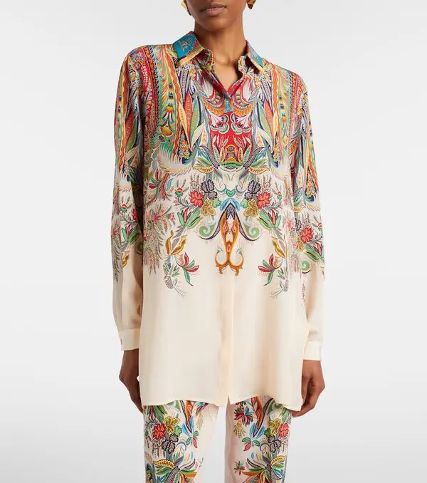 Etro Printed Silk Shirt