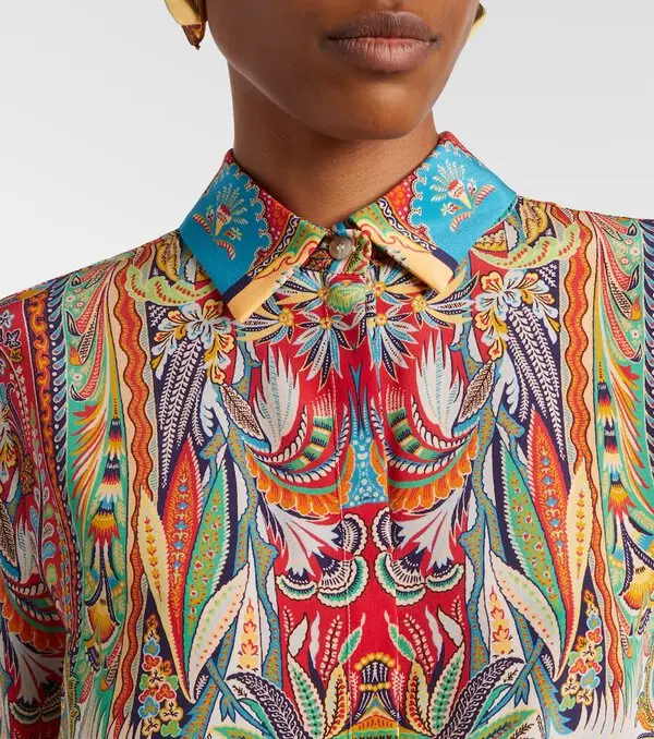 Etro Printed Silk Shirt