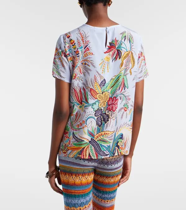 Etro Paisley Silk Crêpe De Chine Top