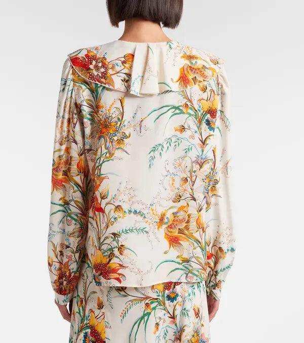 Etro Floral Ruffled Blouse