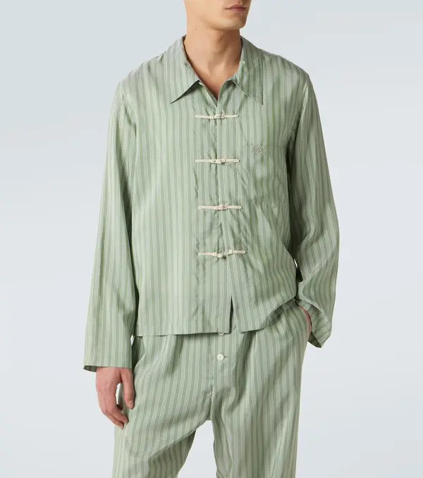 BODE Sylvan Striped Silk Shirt
