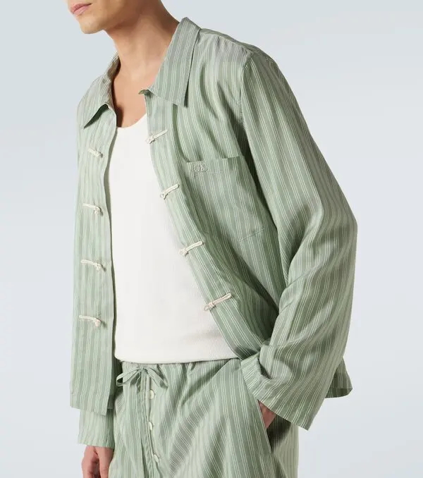 BODE Sylvan Striped Silk Shirt
