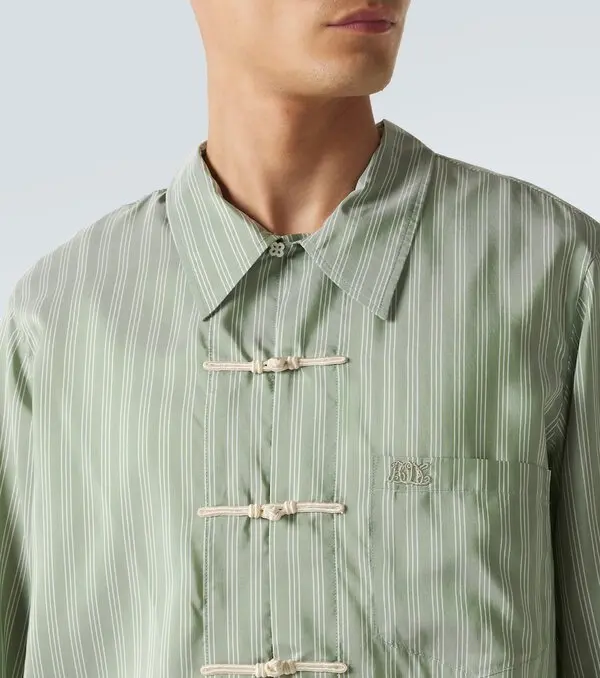 BODE Sylvan Striped Silk Shirt