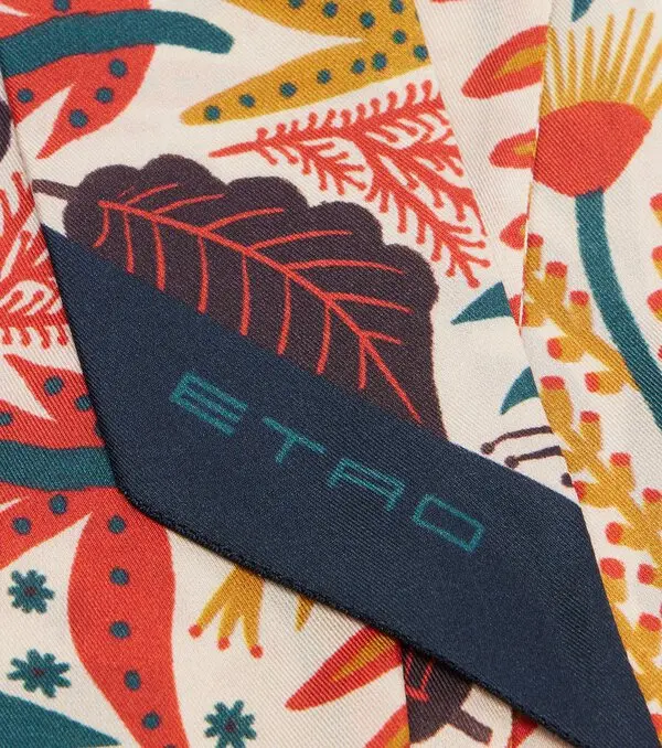 Etro Printed Silk Twill Scarf - Multicoloured
