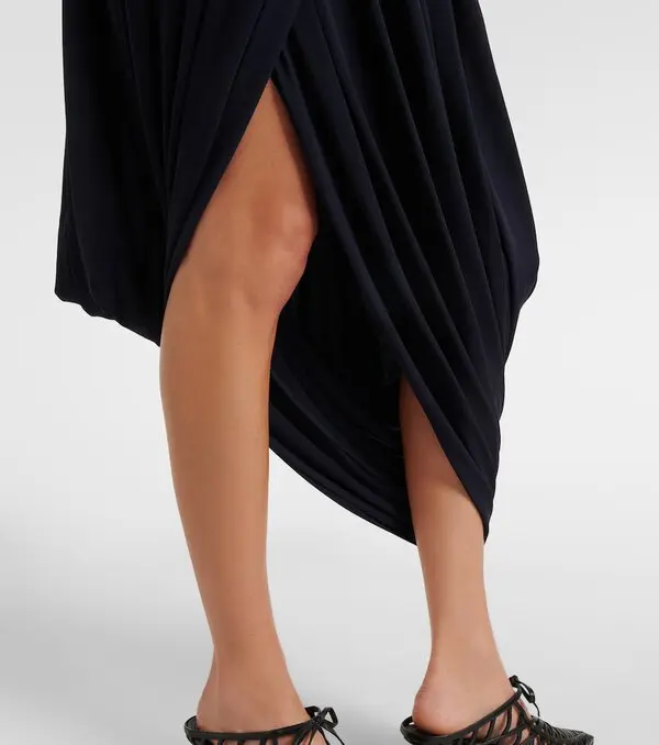 FERRAGAMO Draped Asymmetric Midi Skirt