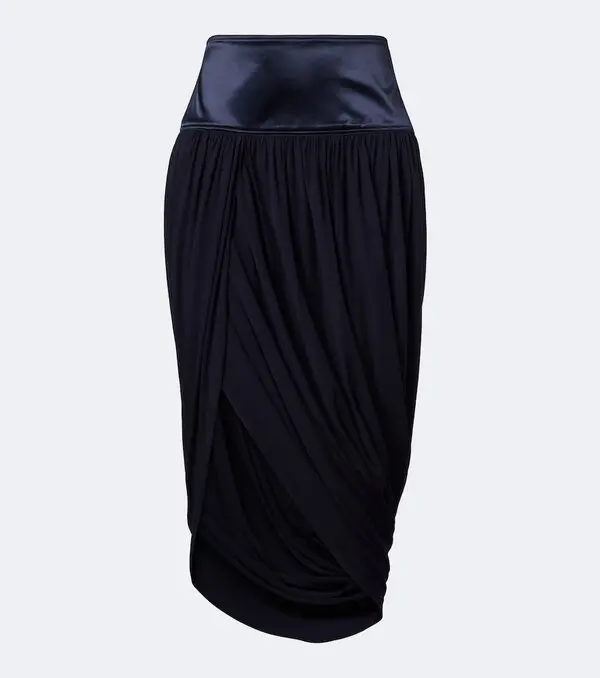 FERRAGAMO Asymmetric Midi Skirt - Blue