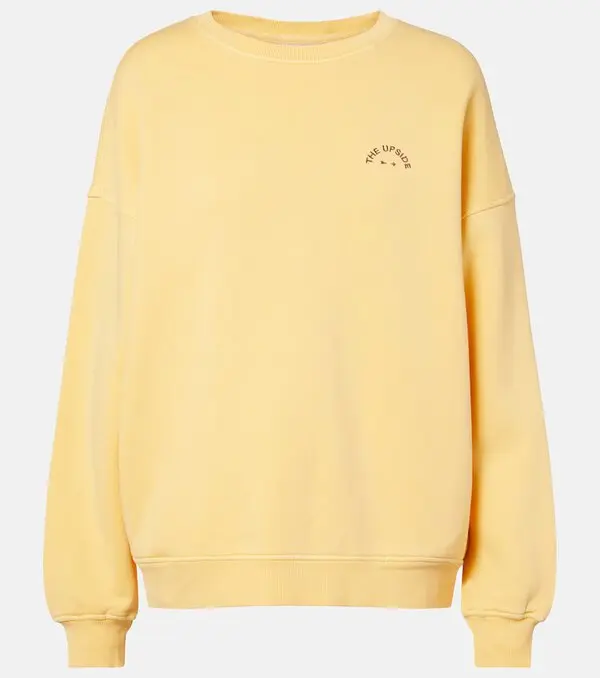 The Upside Paradise Coolum Cotton Jersey Sweatshirt - Yellow