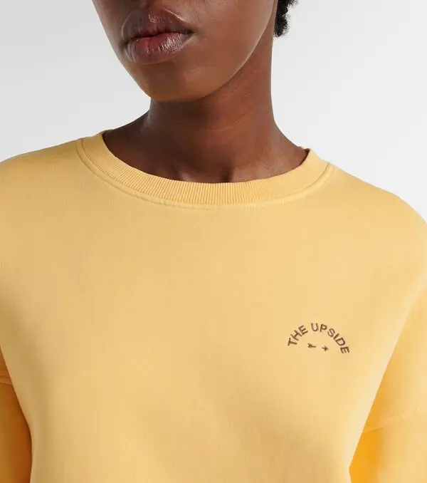 The Upside Paradise Coolum Cotton Jersey Sweatshirt - Yellow