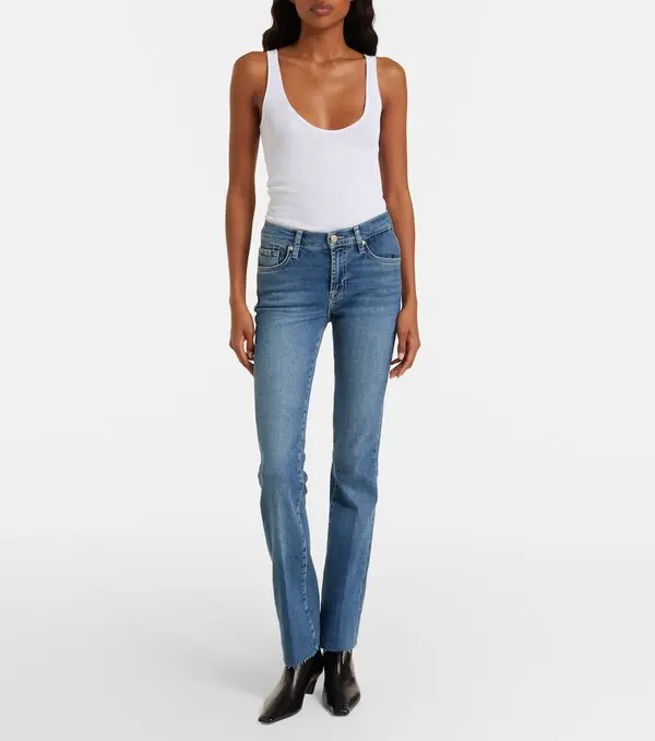 7 For All Mankind Tailorless Bootcut Jeans - Blue