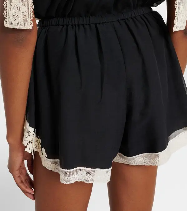 Zimmermann Roselight Cotton And Silk Shorts