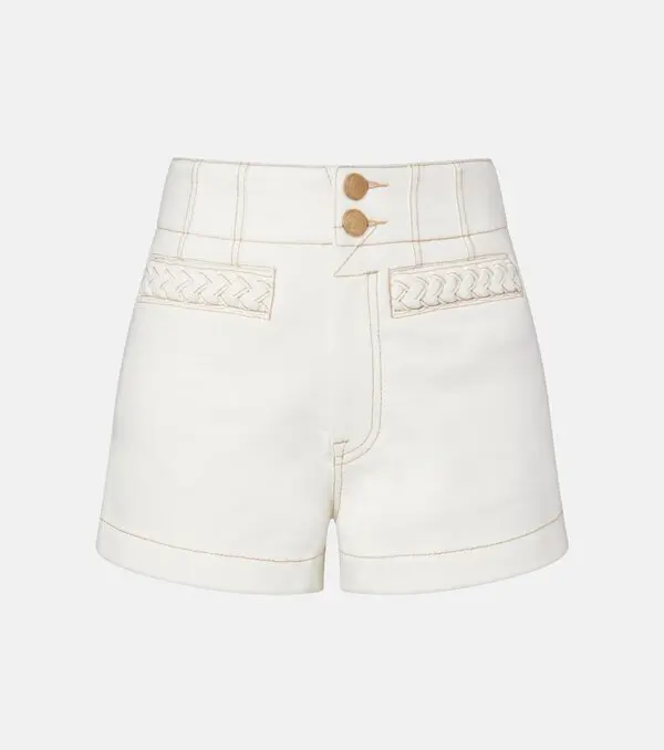 Zimmermann Roselight Denim Shorts - White