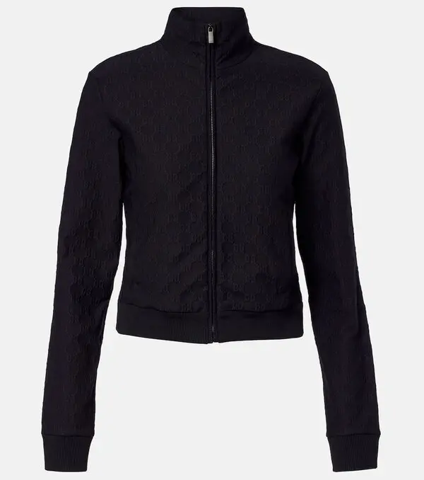 Gucci Gg Jacquard Jersey Track Jacket - Black