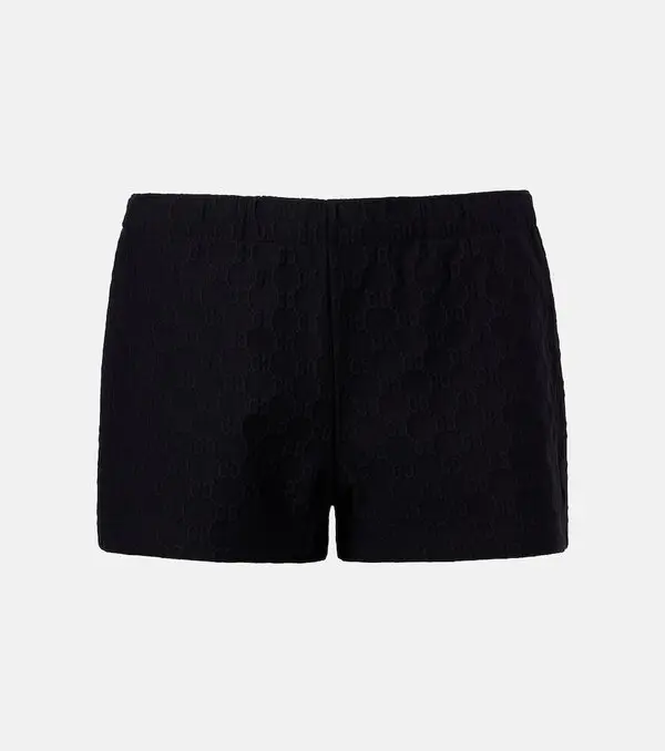 Gucci Gg Jacquard Jersey Shorts - Black