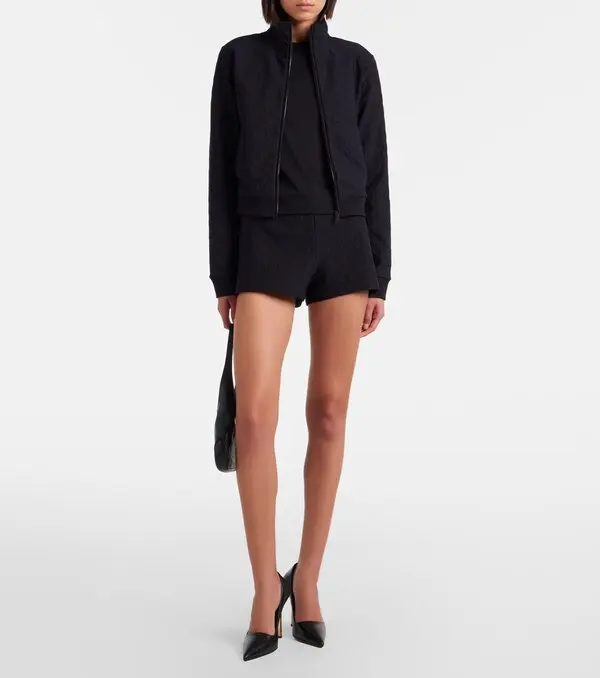 Gucci Gg Jacquard Jersey Shorts - Black