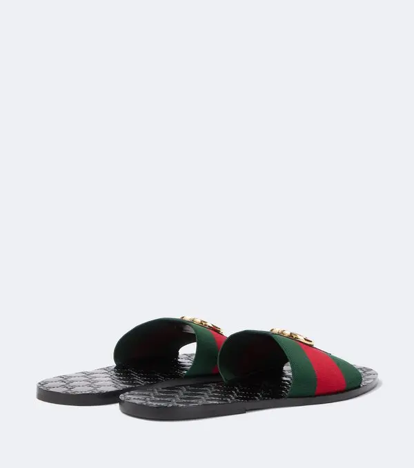 Gucci Riviera Double G Slides - Multicoloured