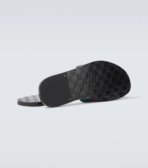 Gucci Riviera Double G Slides - Multicoloured