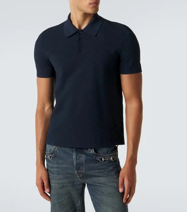 Gucci Gg Jacquard Polo Shirt