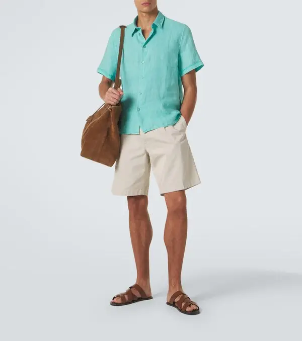 Vilebrequin Courbis Linen Bowling Shirt