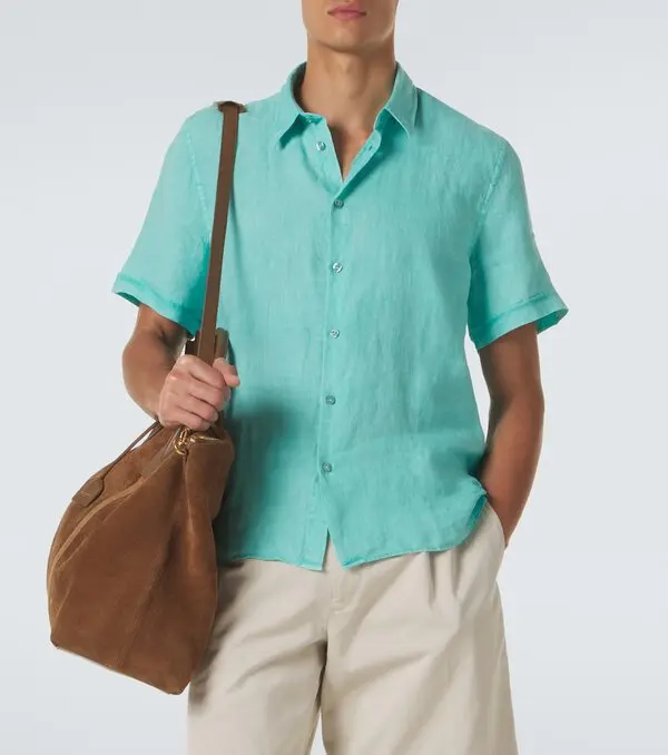 Vilebrequin Courbis Linen Bowling Shirt