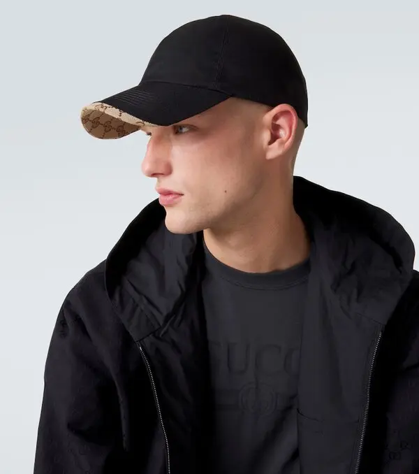 Gucci Gg Canvas Cotton-blend Baseball Cap - Black