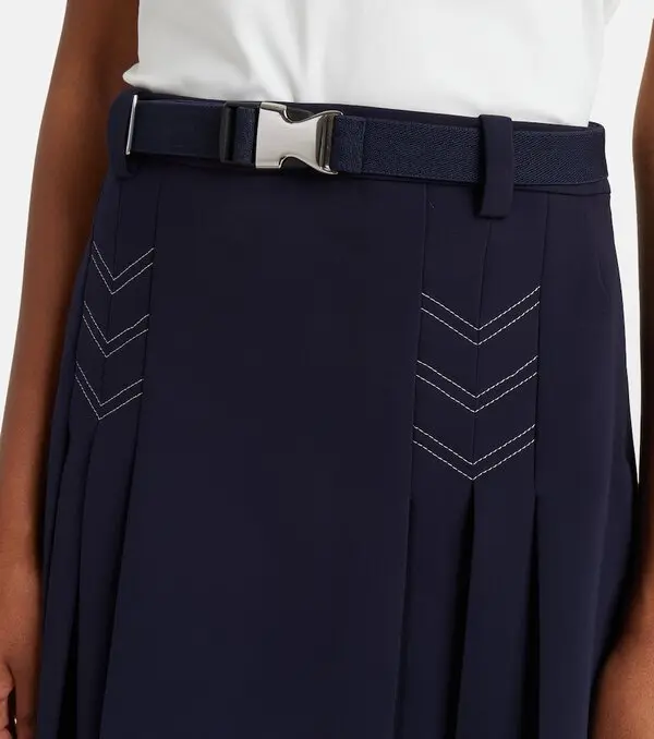 Tory Burch Belted Pleated Miniskirt