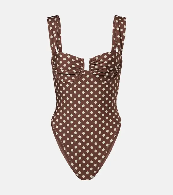 MONTCE Bella Polka-dot One Piece Swimsuit - Brown