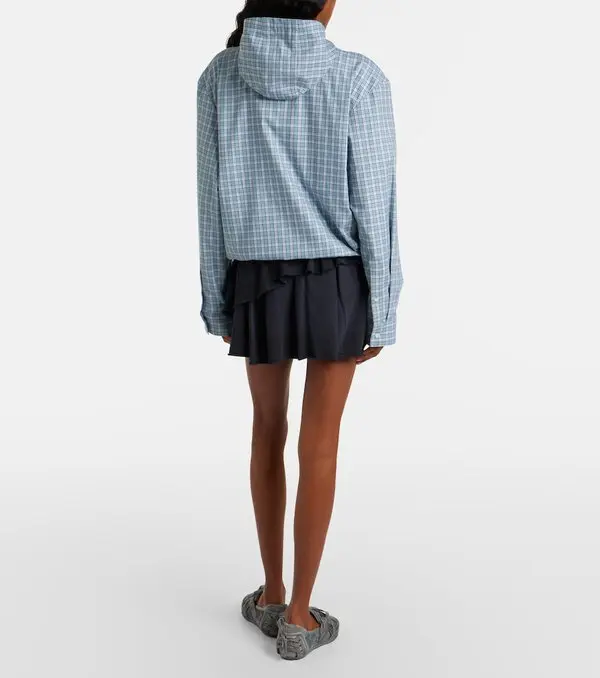 Acne Studios Cotton-blend Miniskirt With Raw Hem - Blue