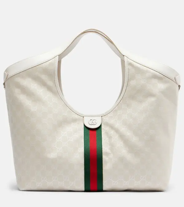 Gucci Gg Canvas Large Tote Bag - White